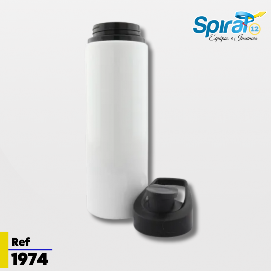 Termo Deportivo Sublimable Hydrax 700 Ml - Acero Inoxidable Blanco